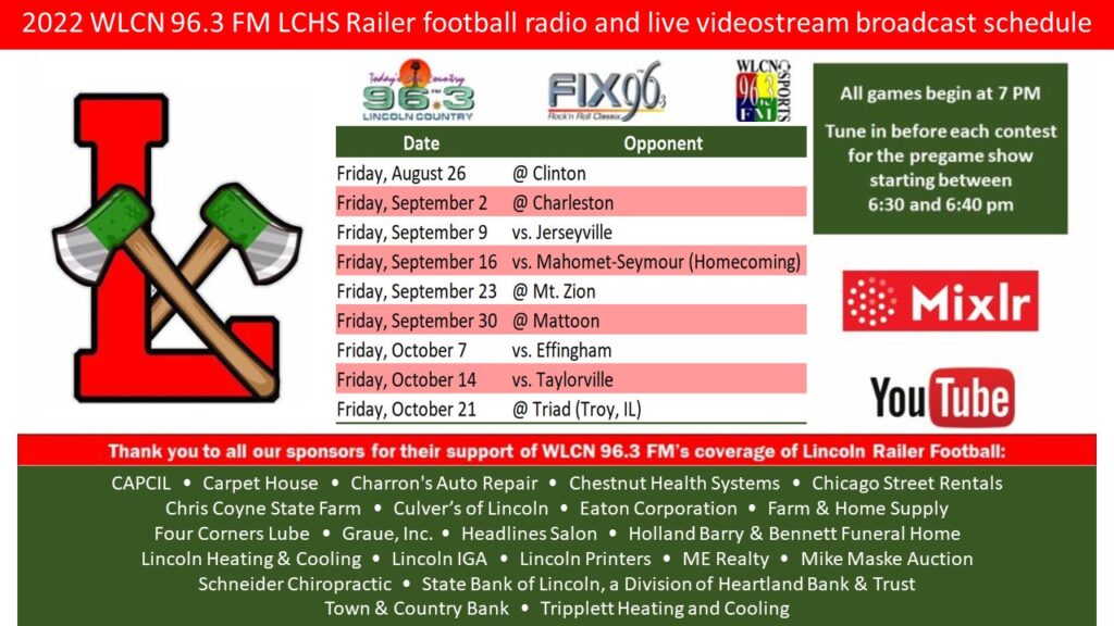 WLCN’s first broadcast of 2022 LCHS Railer football season takes place ...